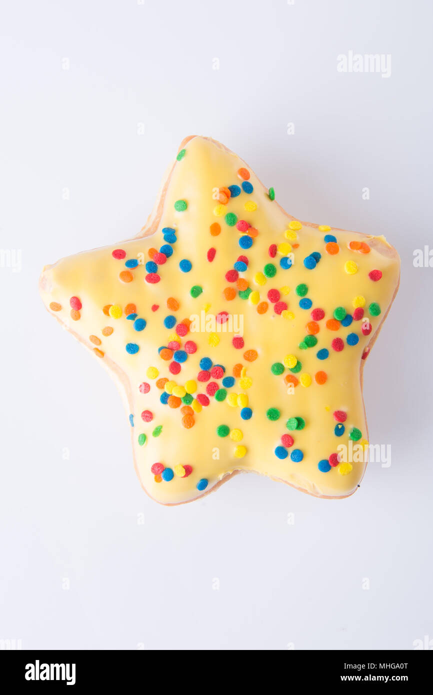 donut. star shape donut on background Stock Photo - Alamy
