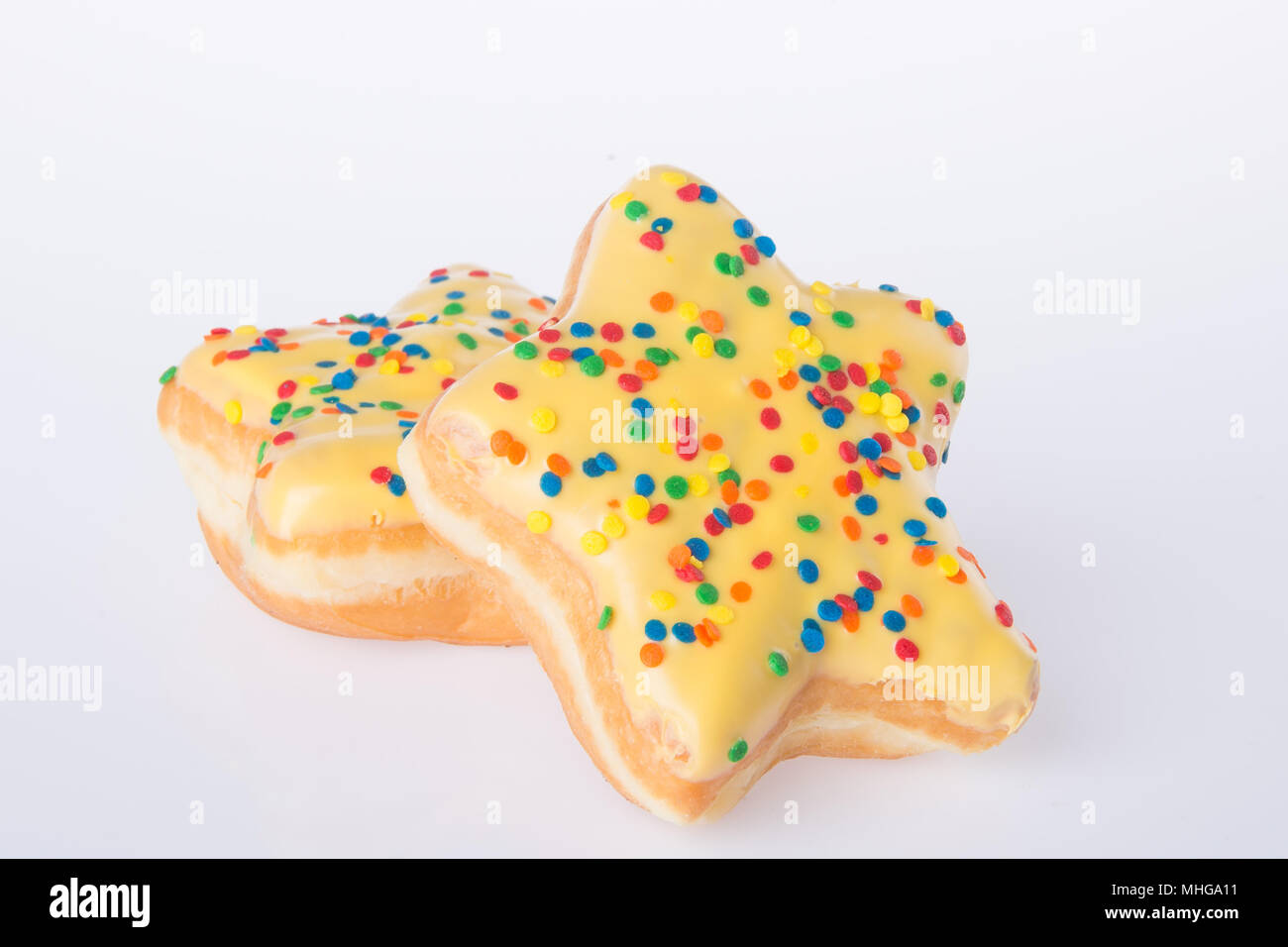 donut. star shape donut on background Stock Photo - Alamy