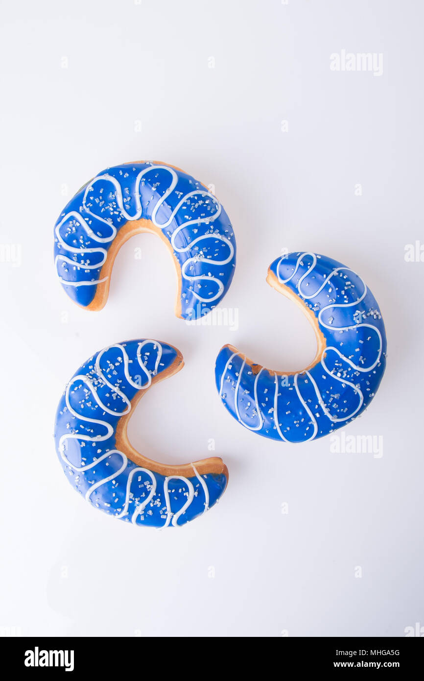 donut. moon shape donut on background Stock Photo - Alamy