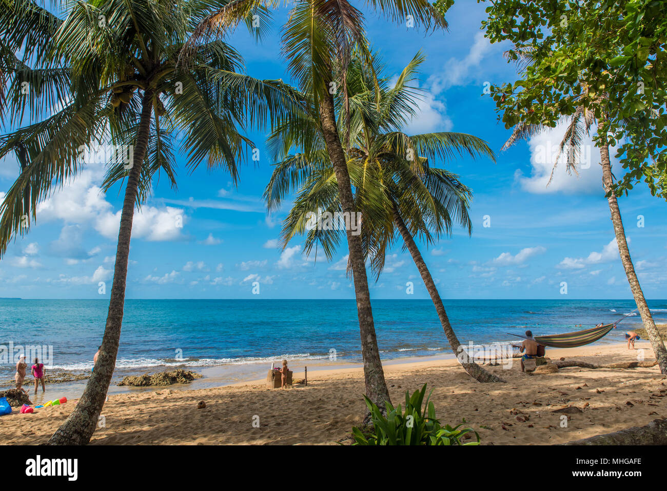 Family at playa Cocles - beautiful tropical beach close to Puerto Viejo ...