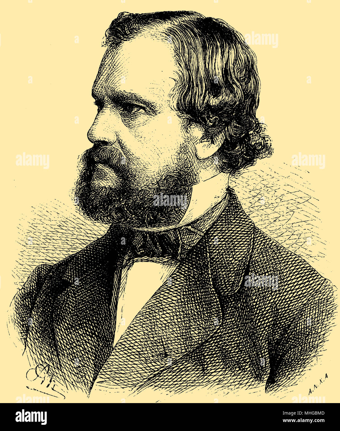 Engraving of adalbert falk hi-res stock photography and images - Alamy