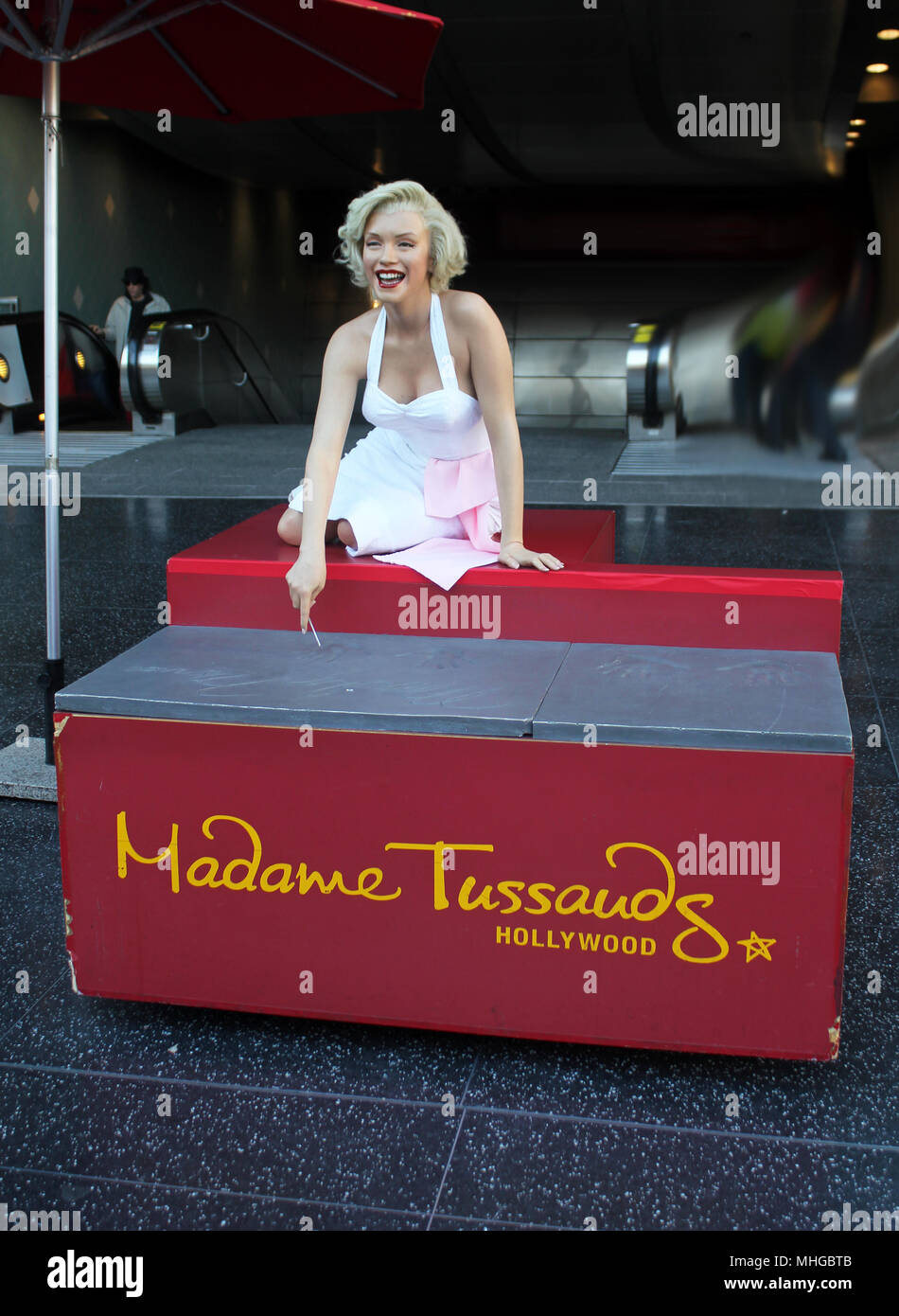 View on famous Marilyn Monroe celebrity waxwork body figure and her ...