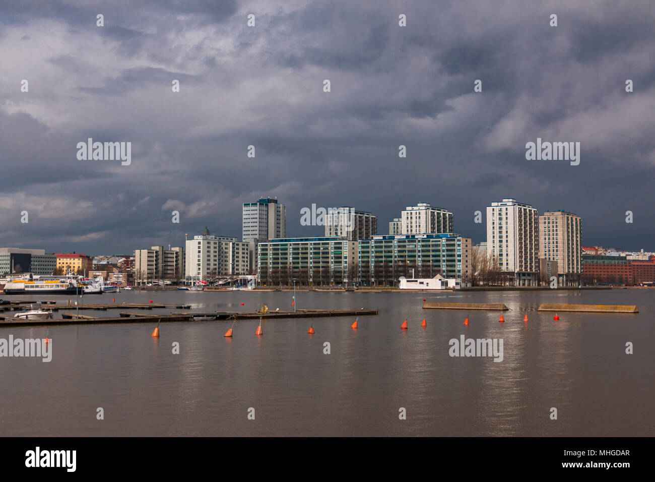 Spring scenery of Merihaka, Finland Stock Photo - Alamy