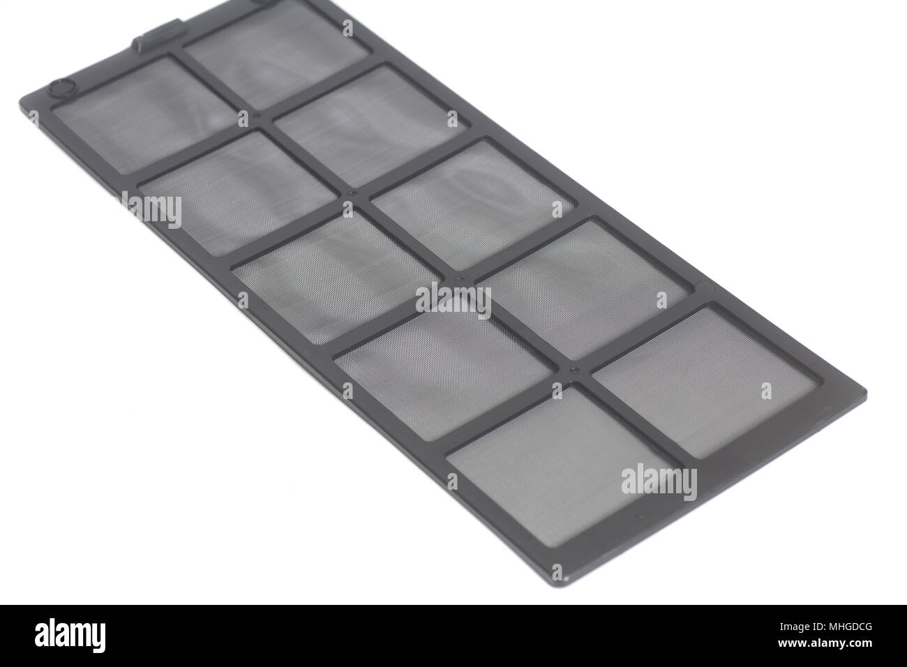 Computer case fan cooling filters isolated on a white background Stock ...