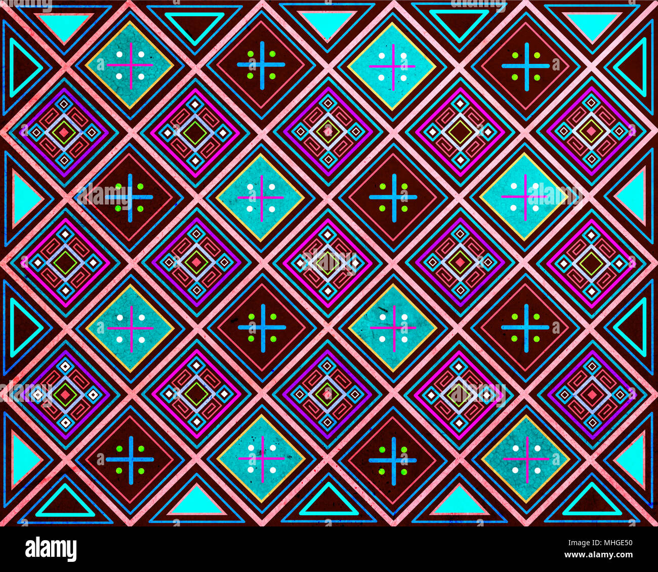 Hand drawn illustration or drawing of an Indigenous ethnic pattern ...