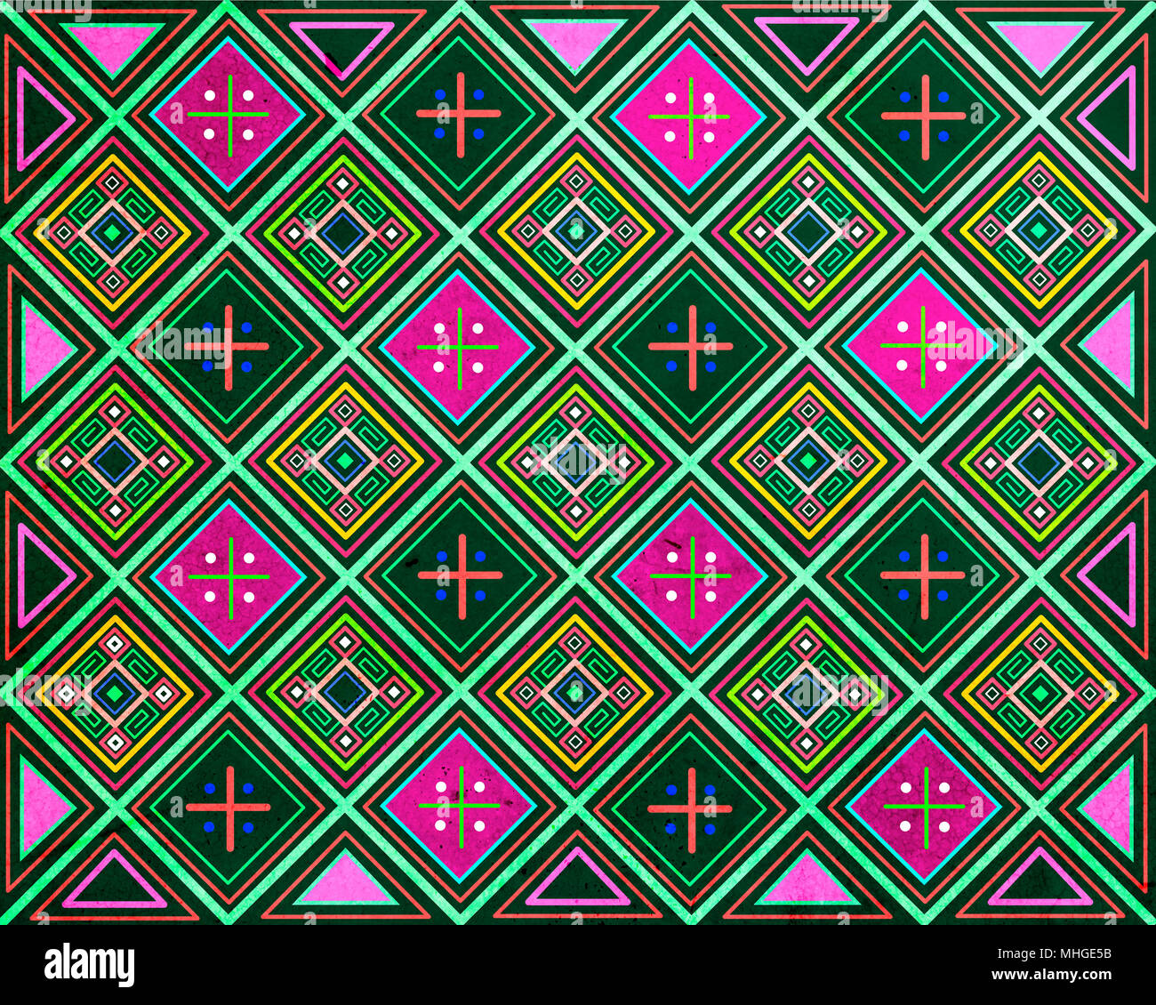 Hand drawn illustration or drawing of an Indigenous ethnic pattern ...