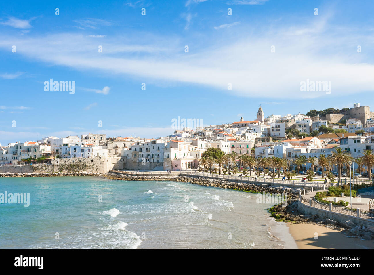 Vieste, Italy, Europe - Historic central city of the beautiful town ...