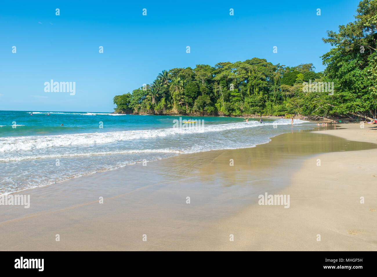 Punta Uva beach in Costa Rica, wild and beautiful caribbean coast Stock ...