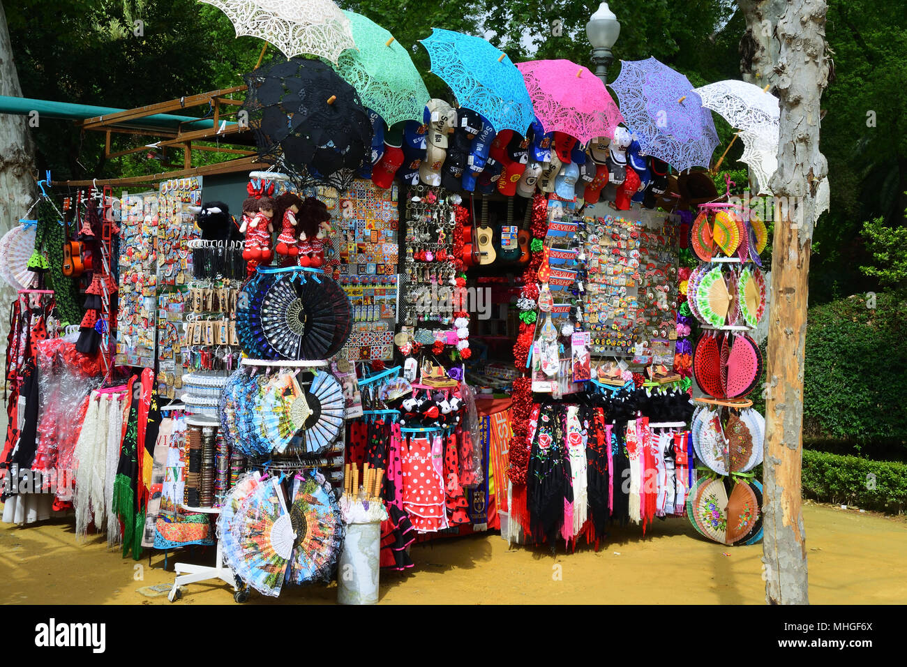 Souvenir stall, Seville, Spain, Europe Stock Photo - Alamy