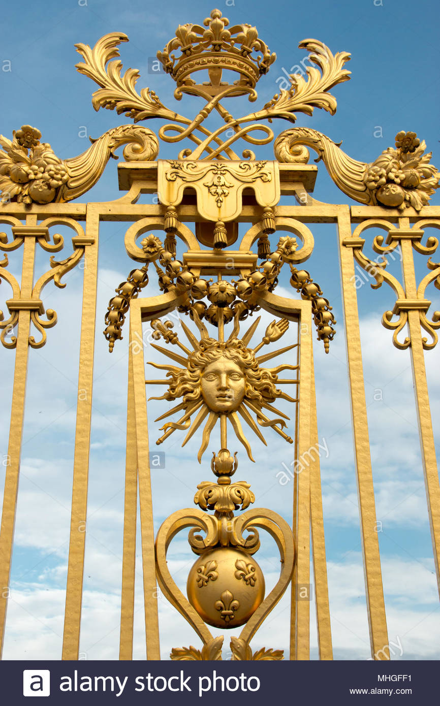 Palace Of Versailles Gate Stock Photos & Palace Of Versailles Gate ...