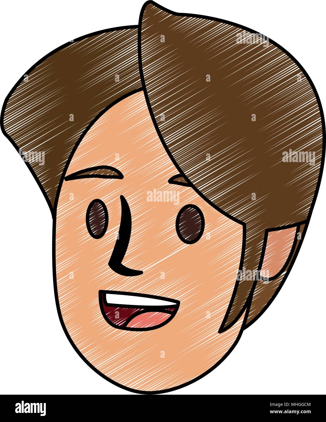Man face cartoon scribble Stock Vector Image & Art - Alamy
