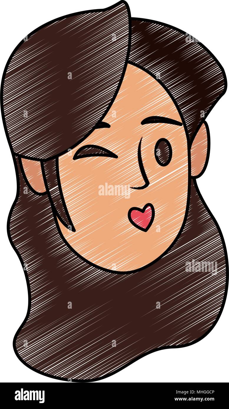 Young woman face cartoon scribble Stock Vector Image & Art - Alamy