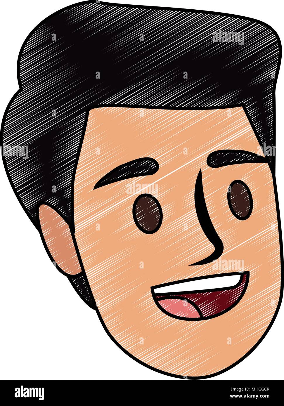 Man face cartoon scribble Stock Vector Image & Art - Alamy