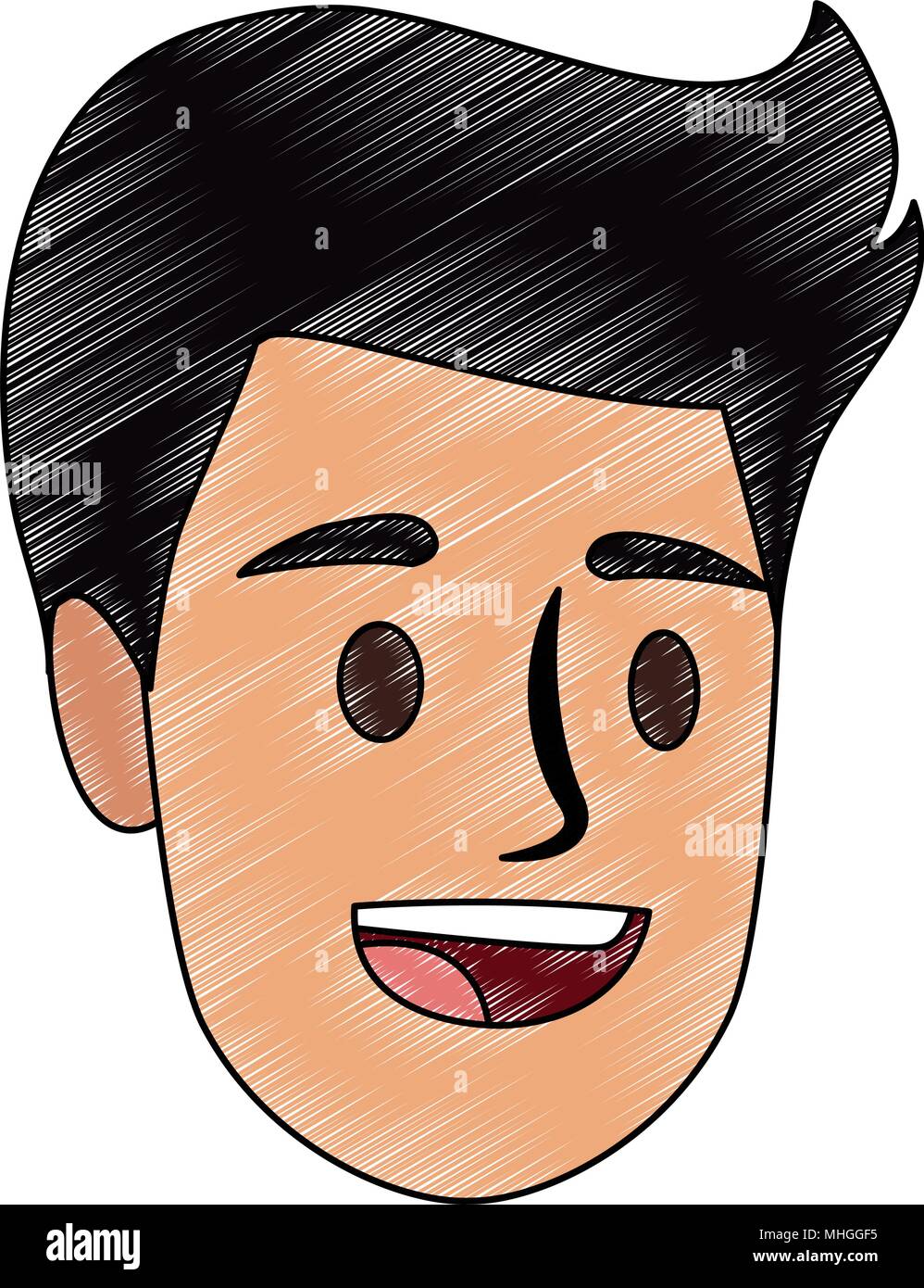 Man face cartoon scribble Stock Vector Image & Art - Alamy