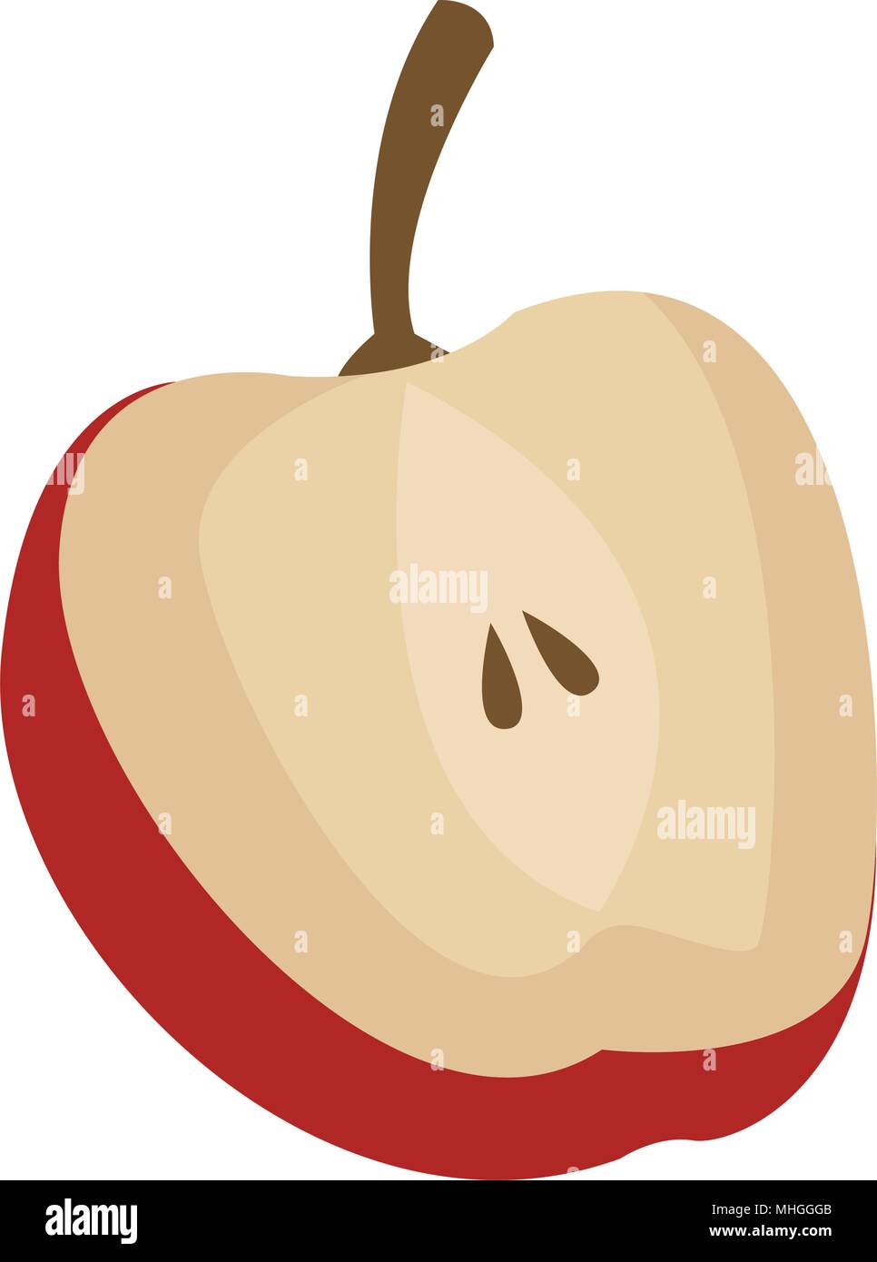 Apple half cut Stock Vector Image & Art - Alamy