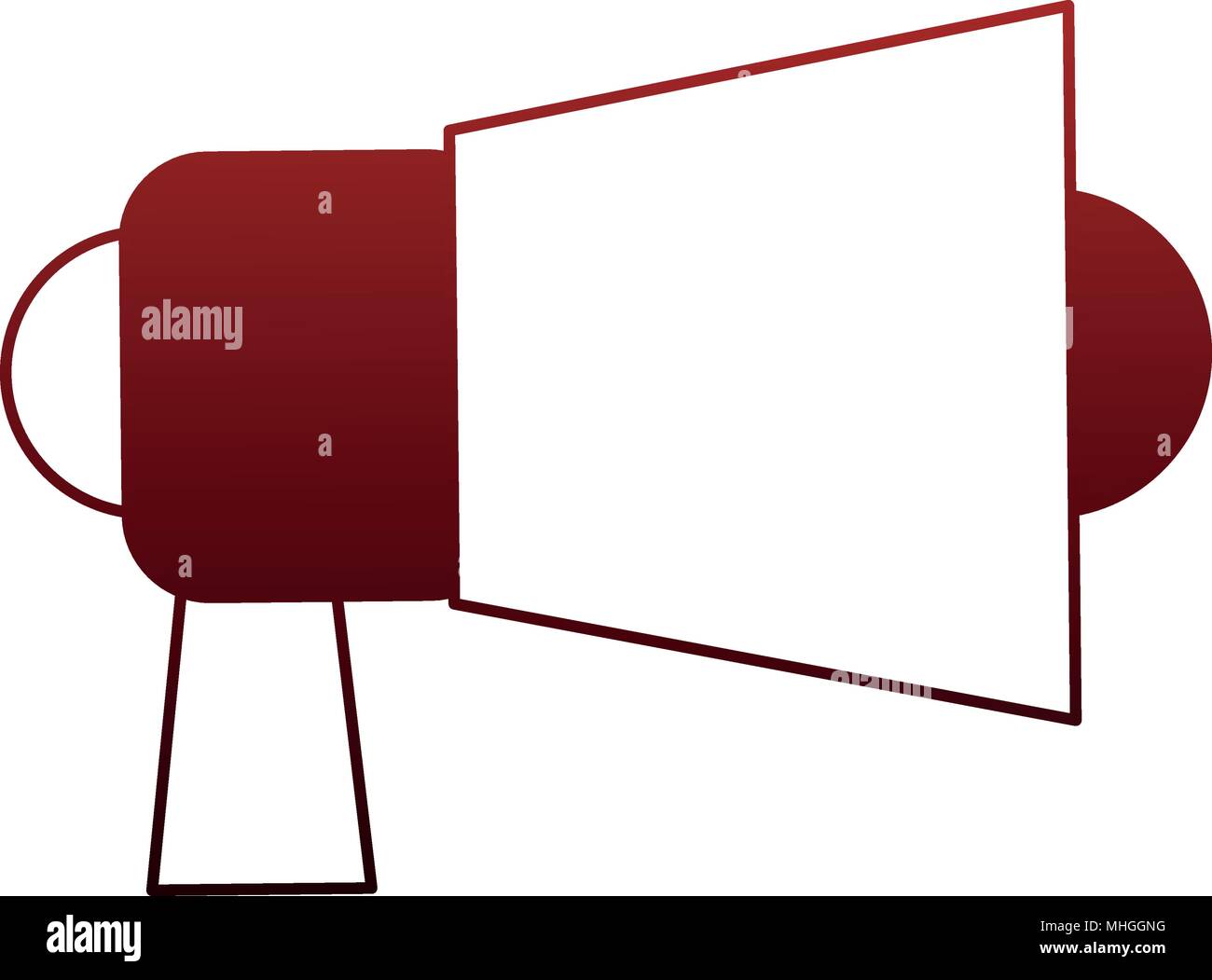 Bullhorn advertising symbol on red lines Stock Vector Image & Art - Alamy