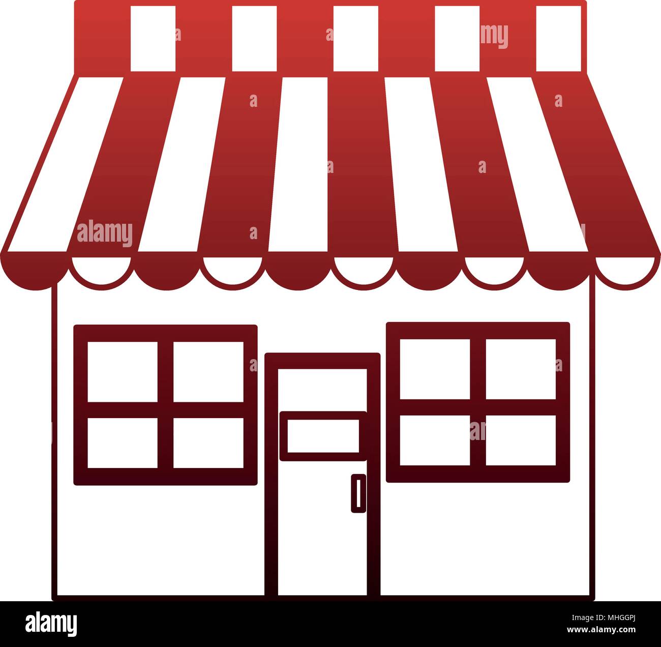 Store shop symbol on red lines Stock Vector Image & Art - Alamy