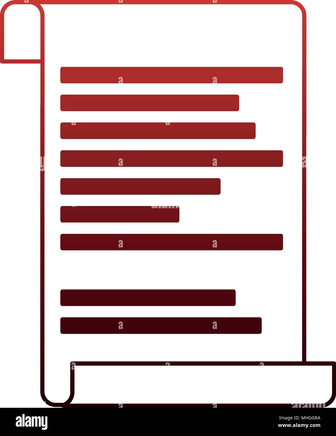 Document sheet symbol on red lines Stock Vector Image & Art - Alamy