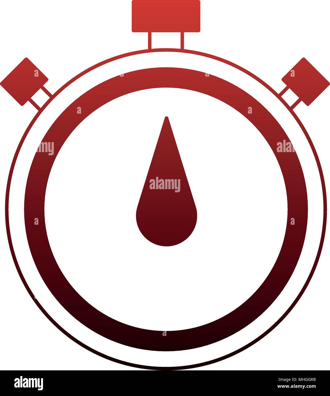 Timer clock symbol on red lines Stock Vector Image & Art - Alamy