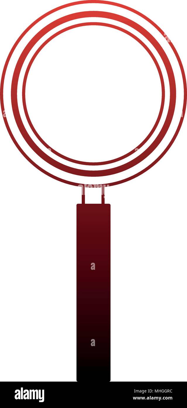 Magnifying glass symbol on red lines Stock Vector Image & Art - Alamy
