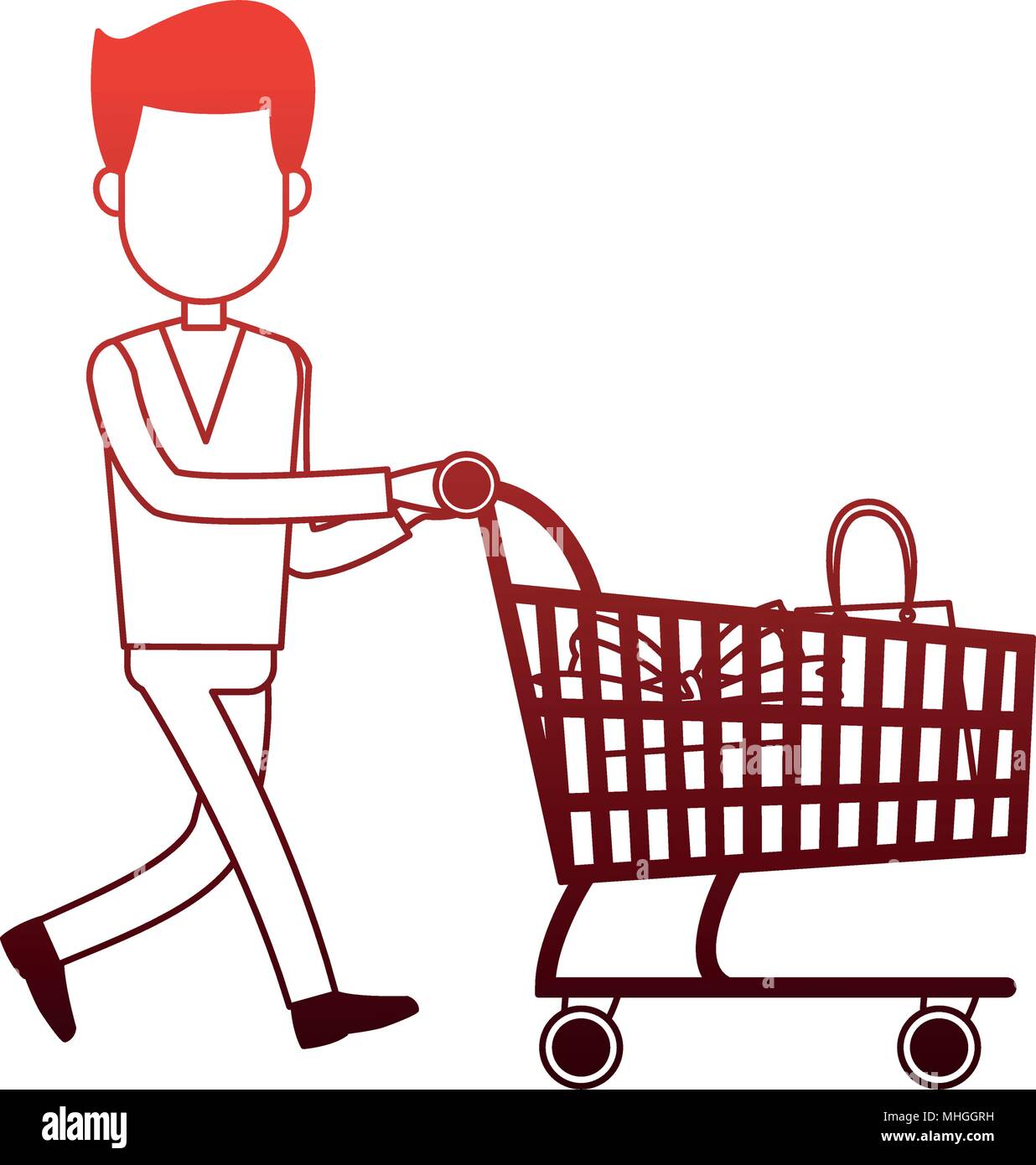 Pulling the cart Stock Vector Images - Alamy