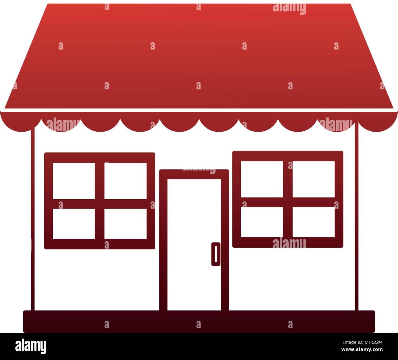 Store shop symbol on red lines Stock Vector Image & Art - Alamy