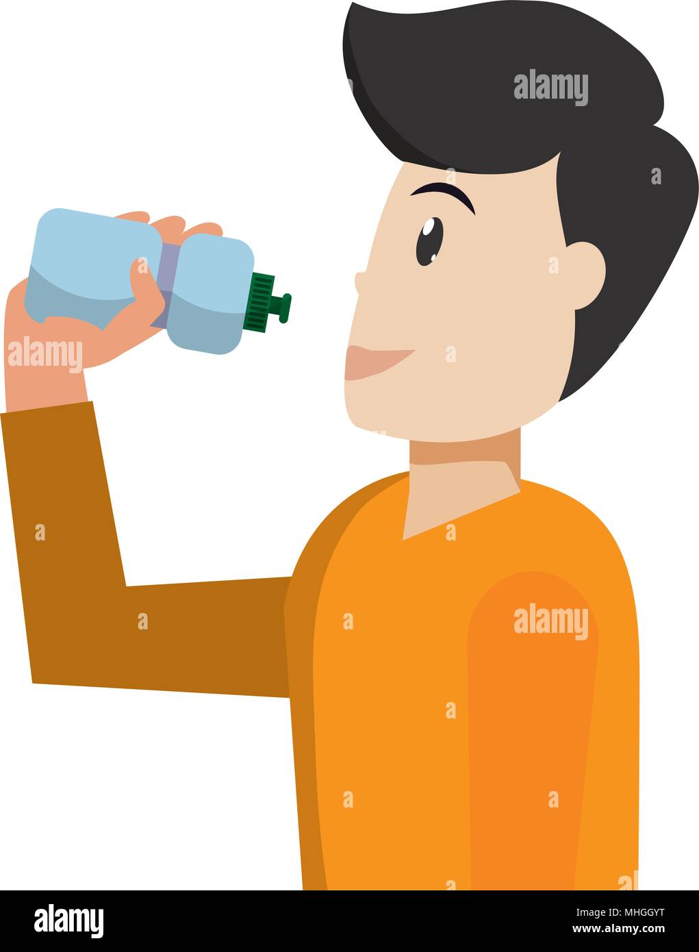 Drinking water natural in Stock Vector Images - Alamy