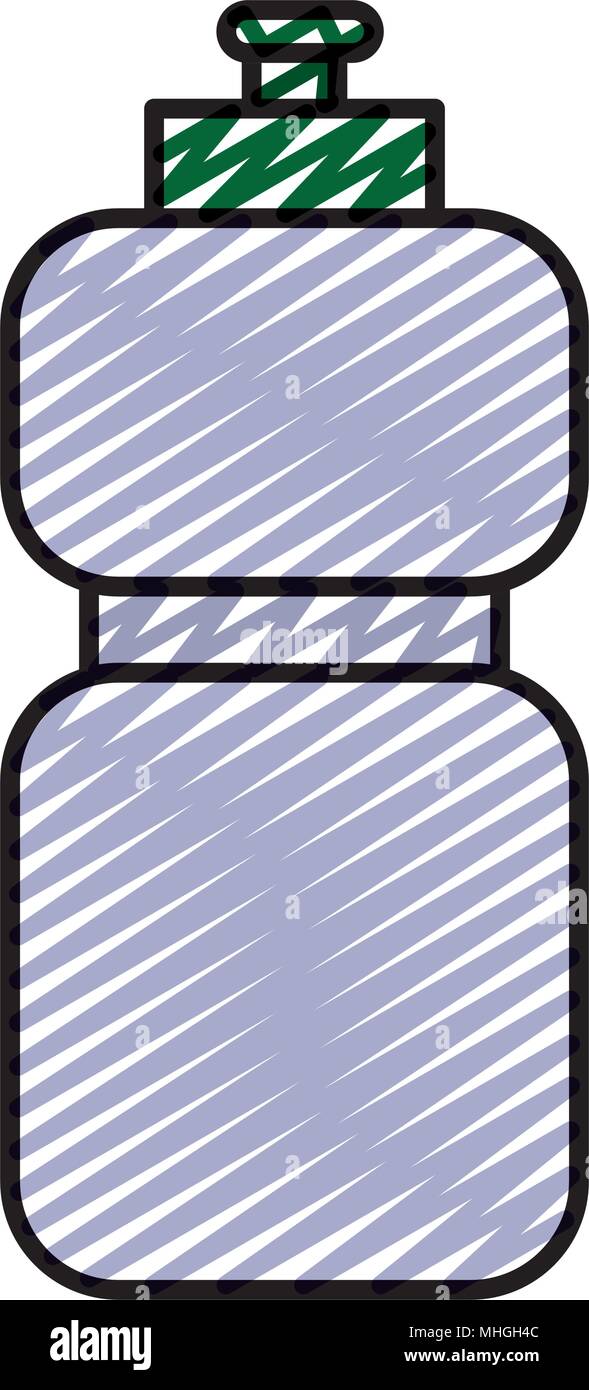 doodle water beverage in the plastic bottle to drink Stock Vector Image ...