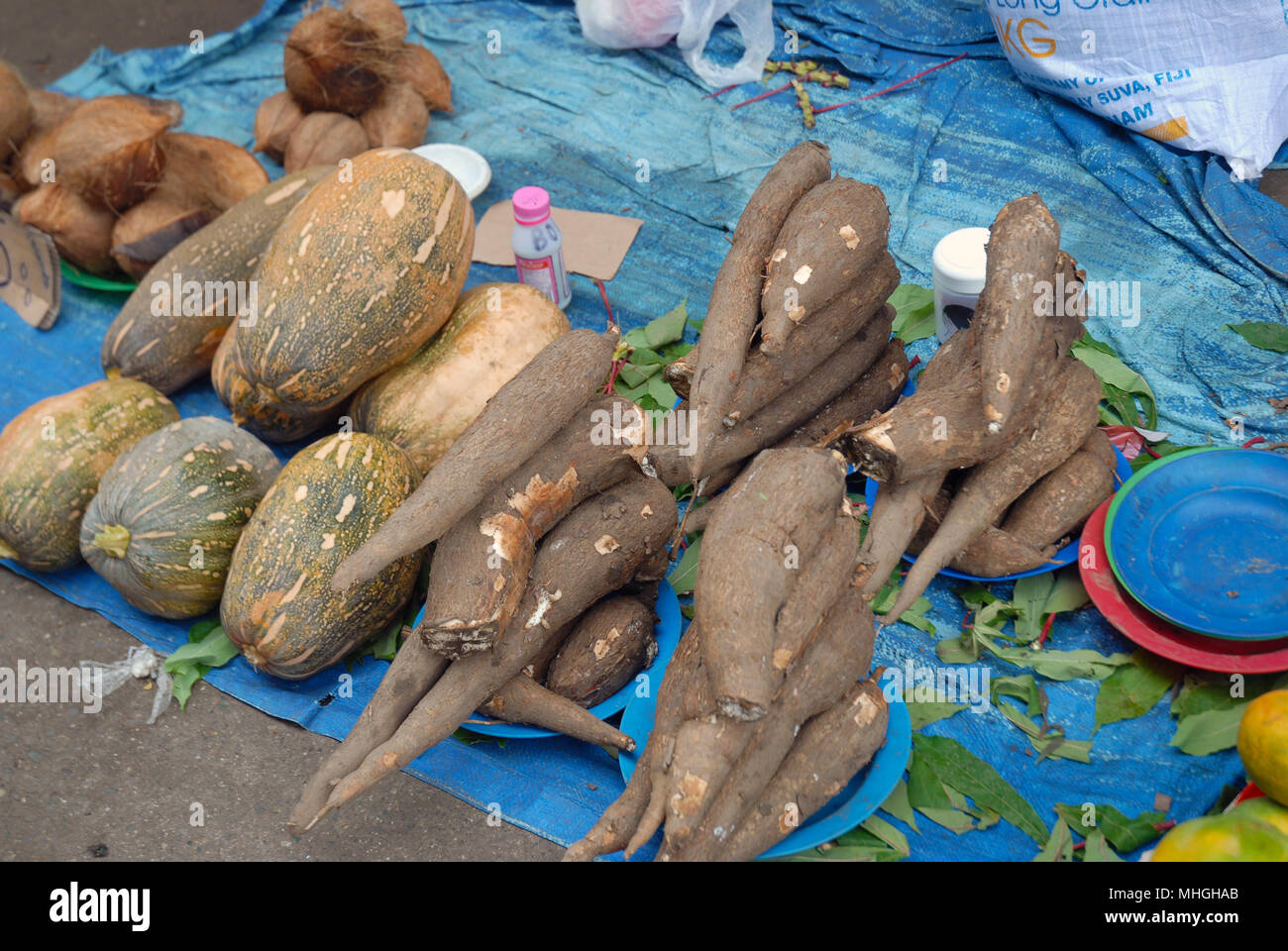 Root crops for sake, Sigatoka, Fiji Stock Photo - Alamy