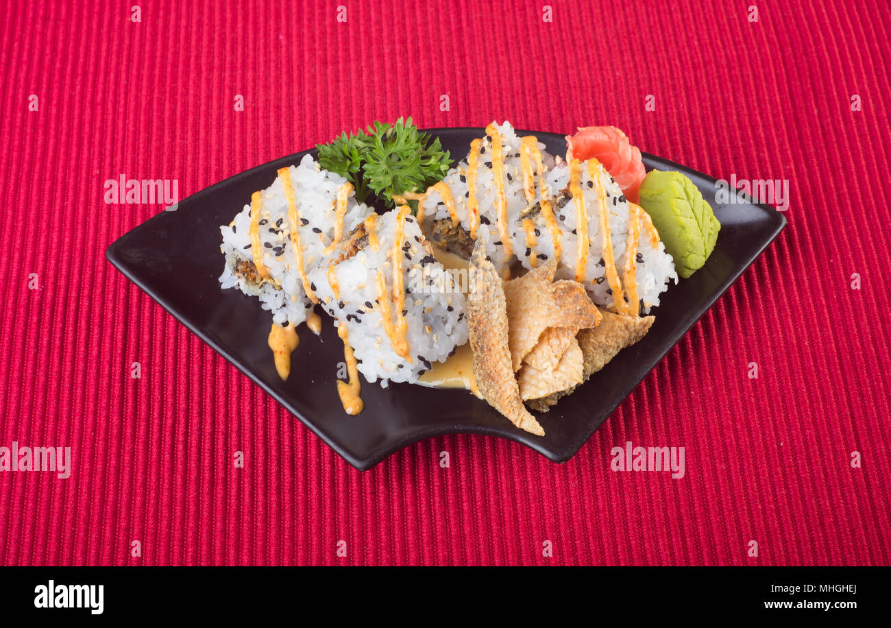 japanese cuisine. sushi on background Stock Photo - Alamy