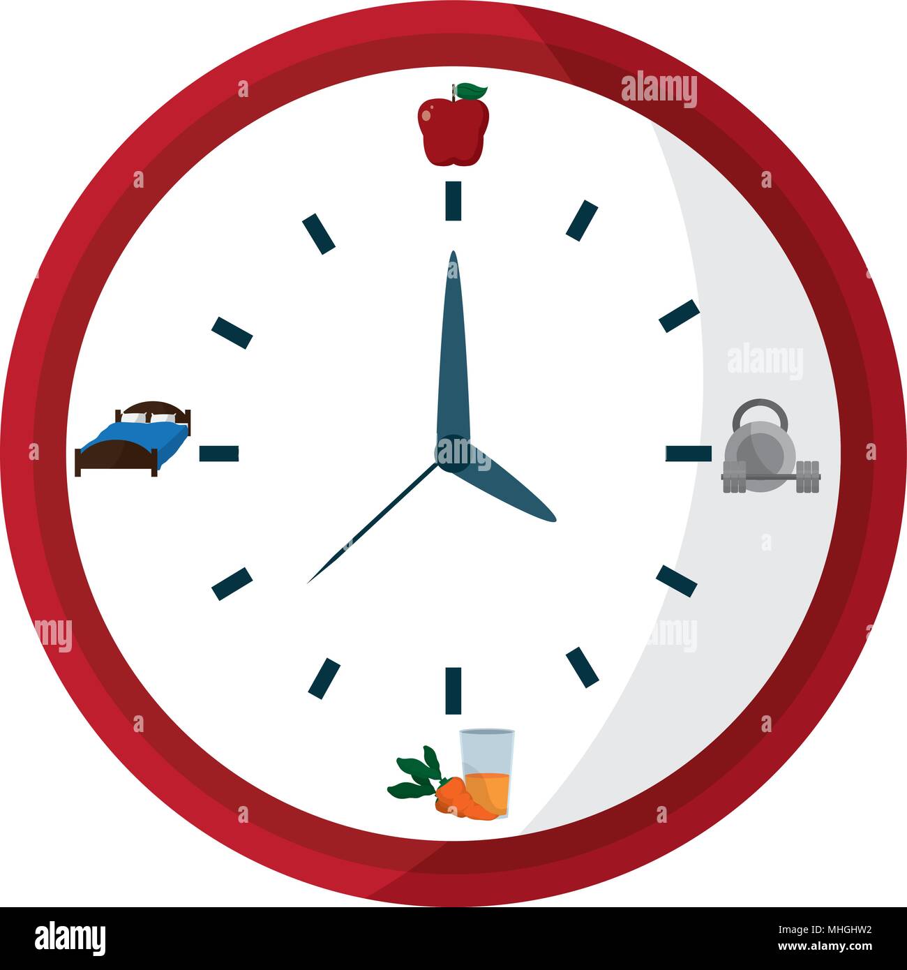 wall circle clock object design Stock Vector Image & Art - Alamy