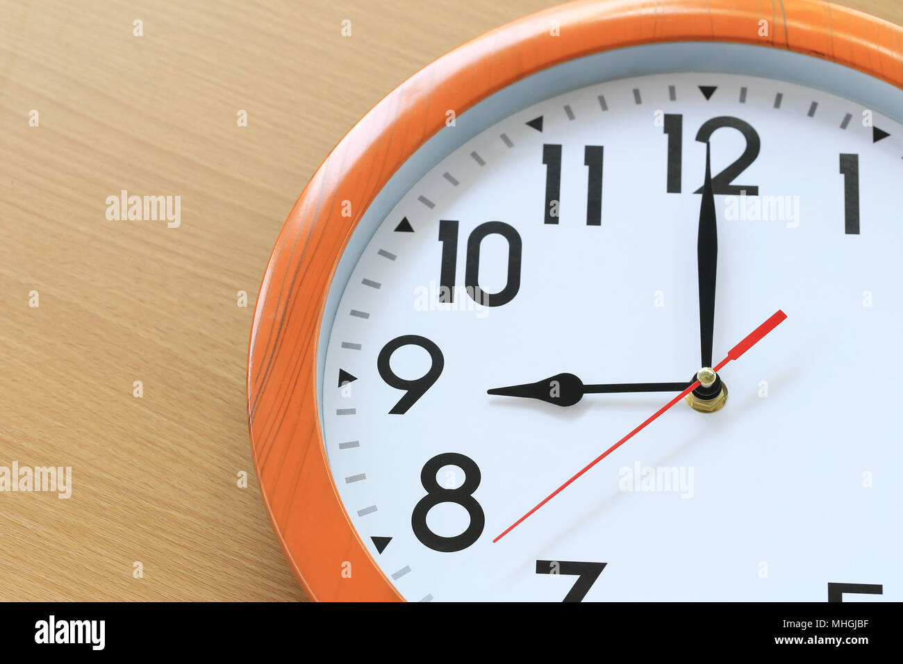 Focus time in clock of nine o'clock for the design in your business ...