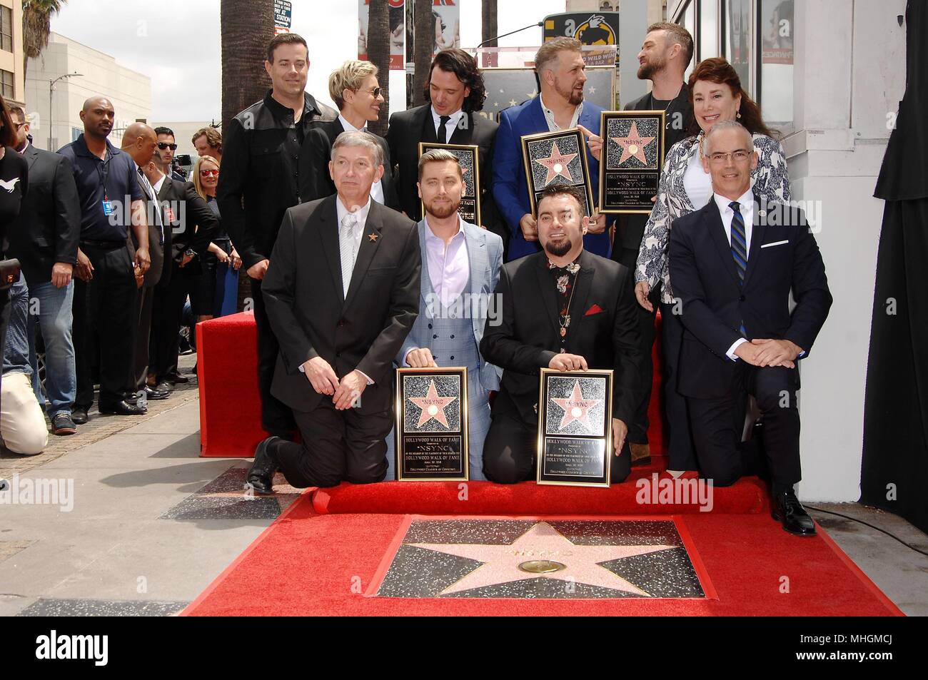 Los Angeles, CA, USA. 30th Apr, 2018. Carson Daly, Leron Gubler, Ellen ...
