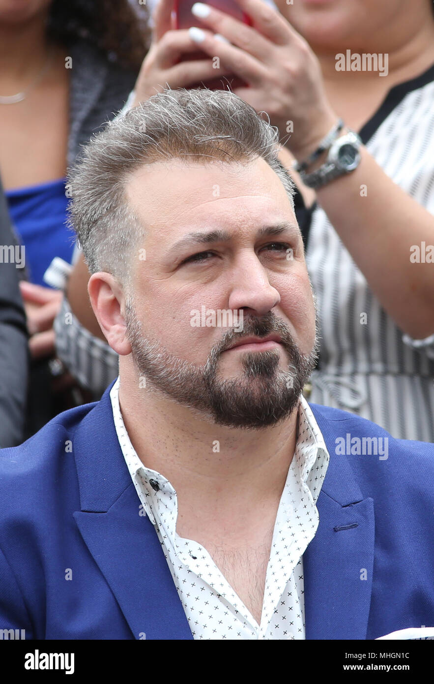 Hollywood, Ca. 30th Apr, 2018. Joey Fatone, pictured as NSYNC Is ...