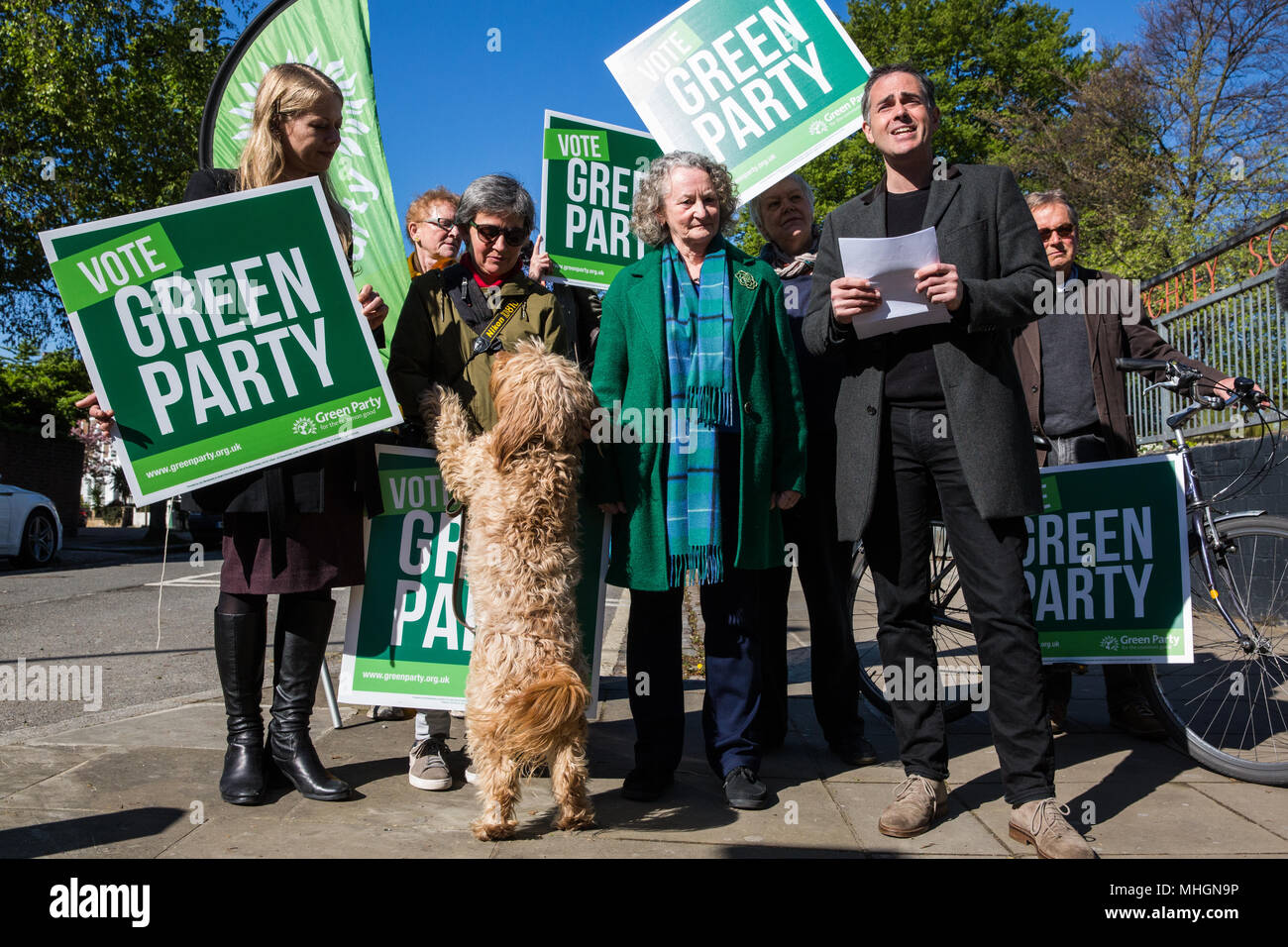 London, UK. 1st May 2018. Jonathan Bartley, Co-leader of the Green ...