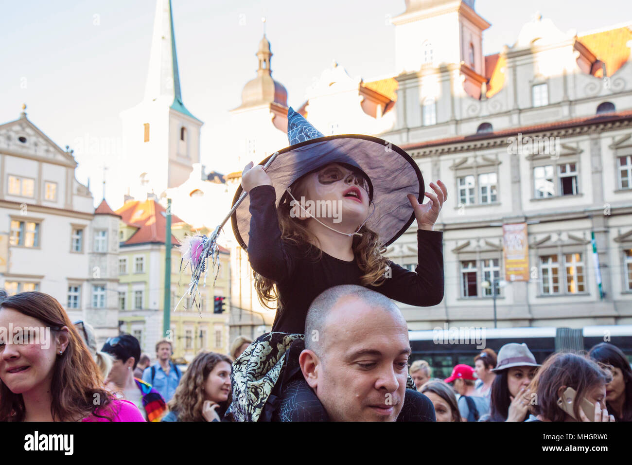 Prague, Czech Republic, April 30, 2018, Walpurgis night, traditional ...