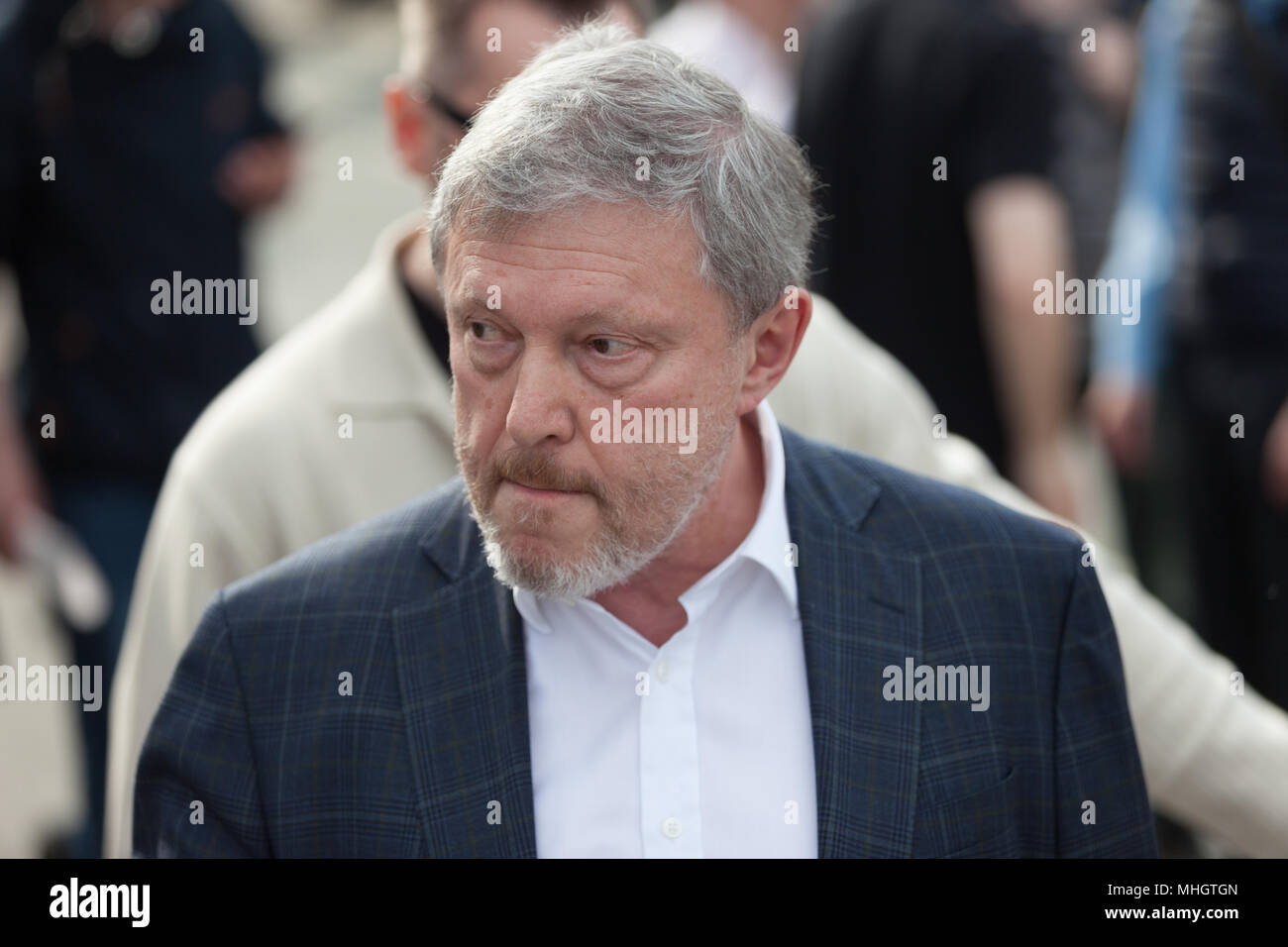 MOSCOW, RUSSIA - APRIL 30, 2018: Politician Grigory Yavlinsky leaves ...