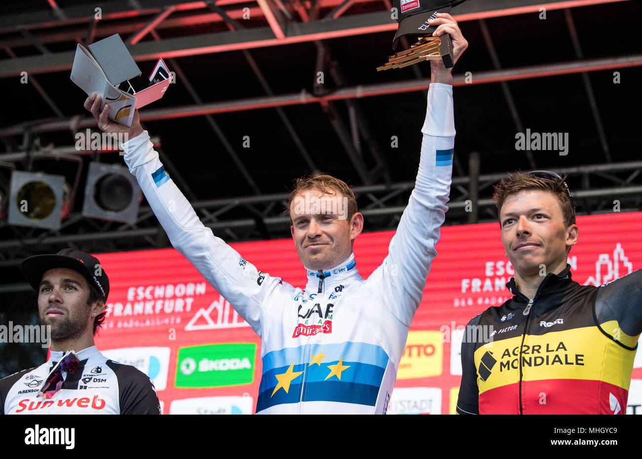 01 May 2018, Germany, Koenigstein-Mammolshain: The second-placed ...