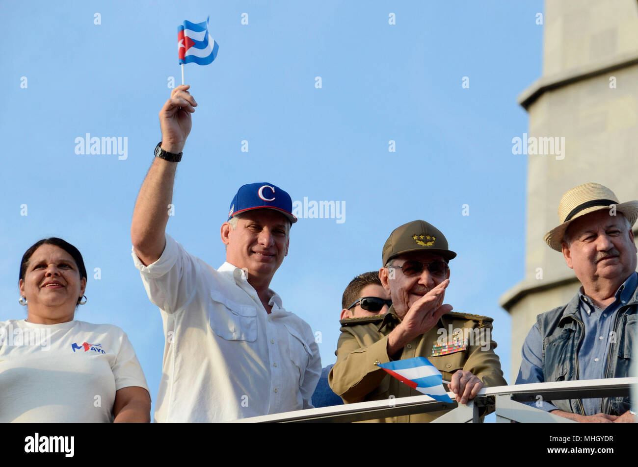 Havana, Cuba. 1st May, 2018. Cuba's ruling party leader Raul Castro ...