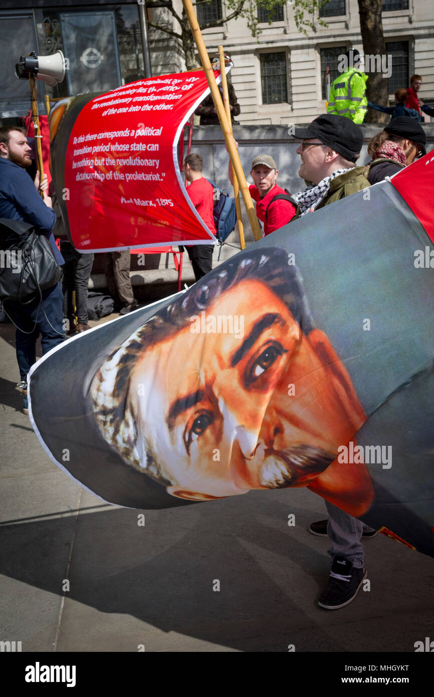 London, 1st May 2018: Members of the Communist Party of Great Britain ...