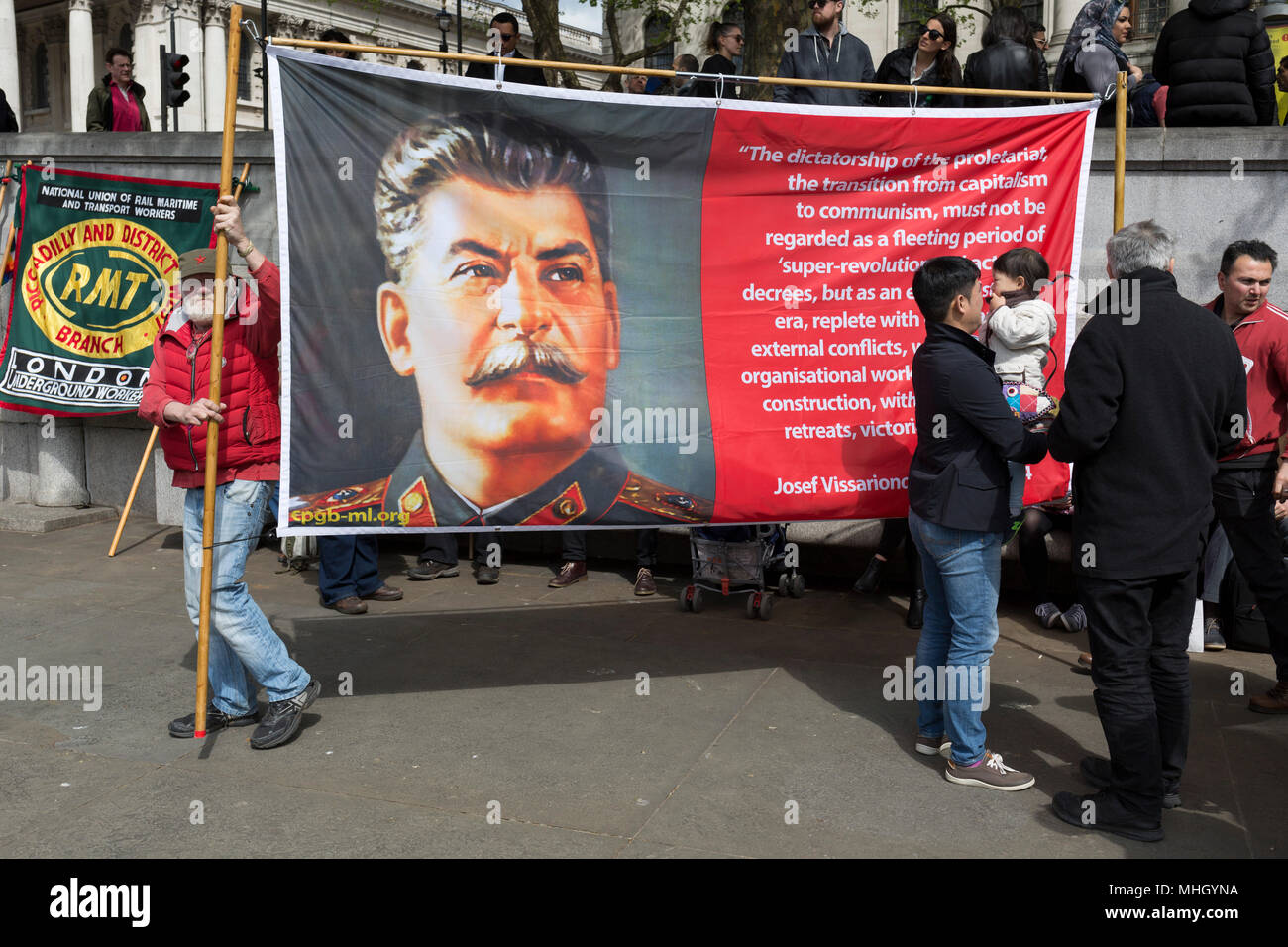 London, 1st May 2018: Members of the Communist Party of Great Britain ...