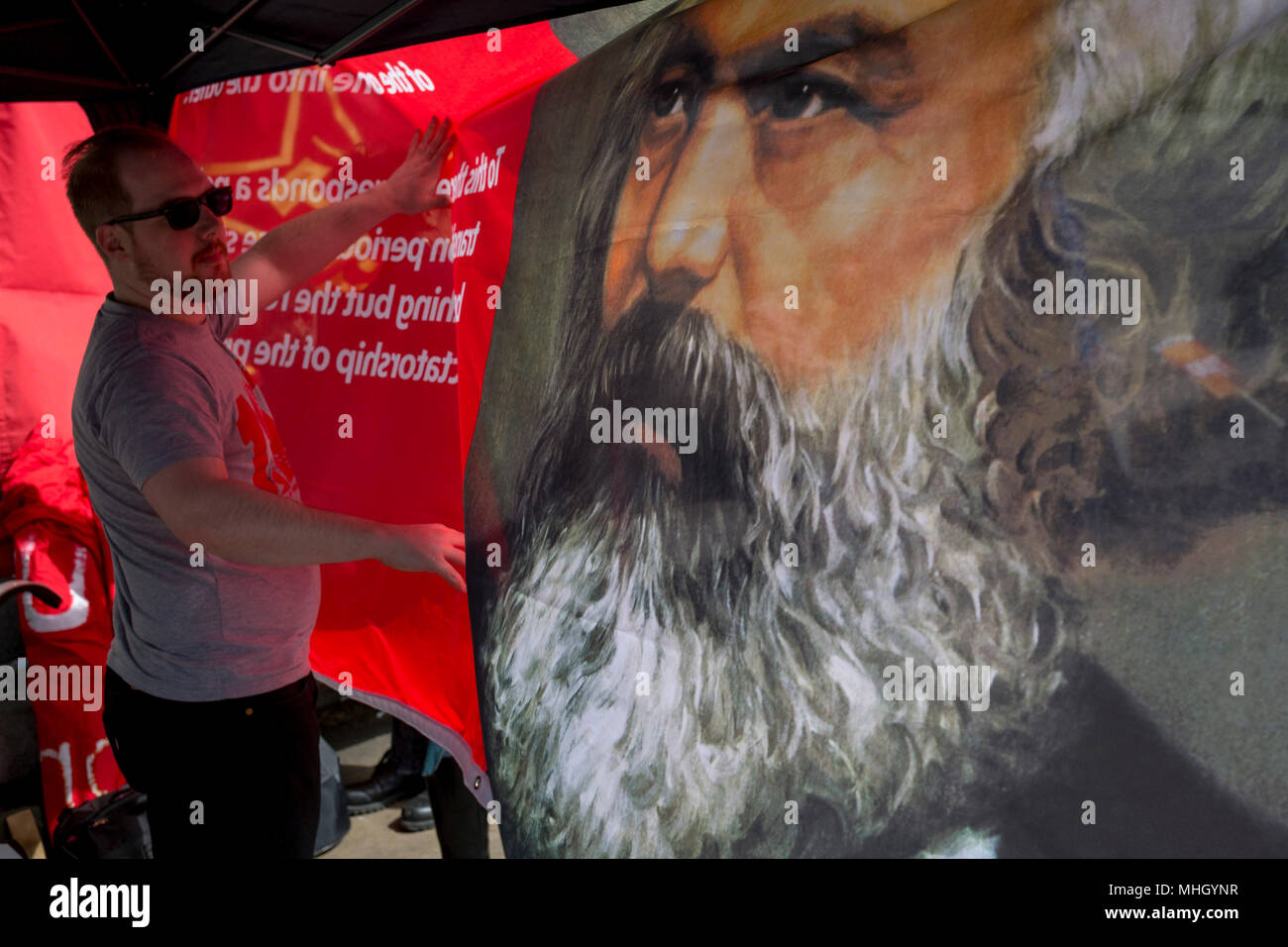 Karl marx banner hi-res stock photography and images - Alamy