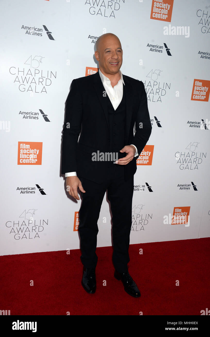 New York, NY, USA. 30th Apr, 2018. Vin Diesel attends the 45th Chaplin ...
