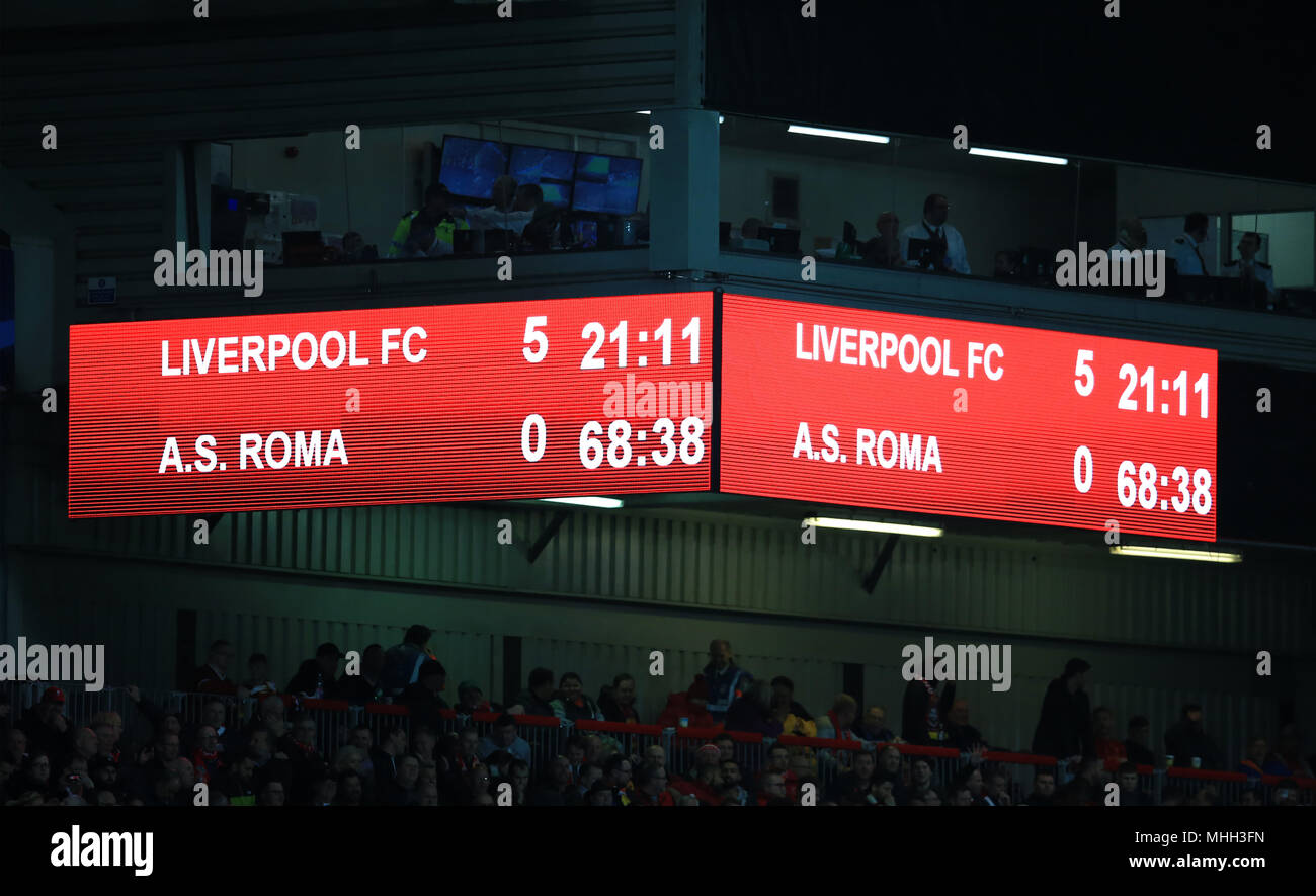 Champions league final scoreboard hi-res stock photography and images ...