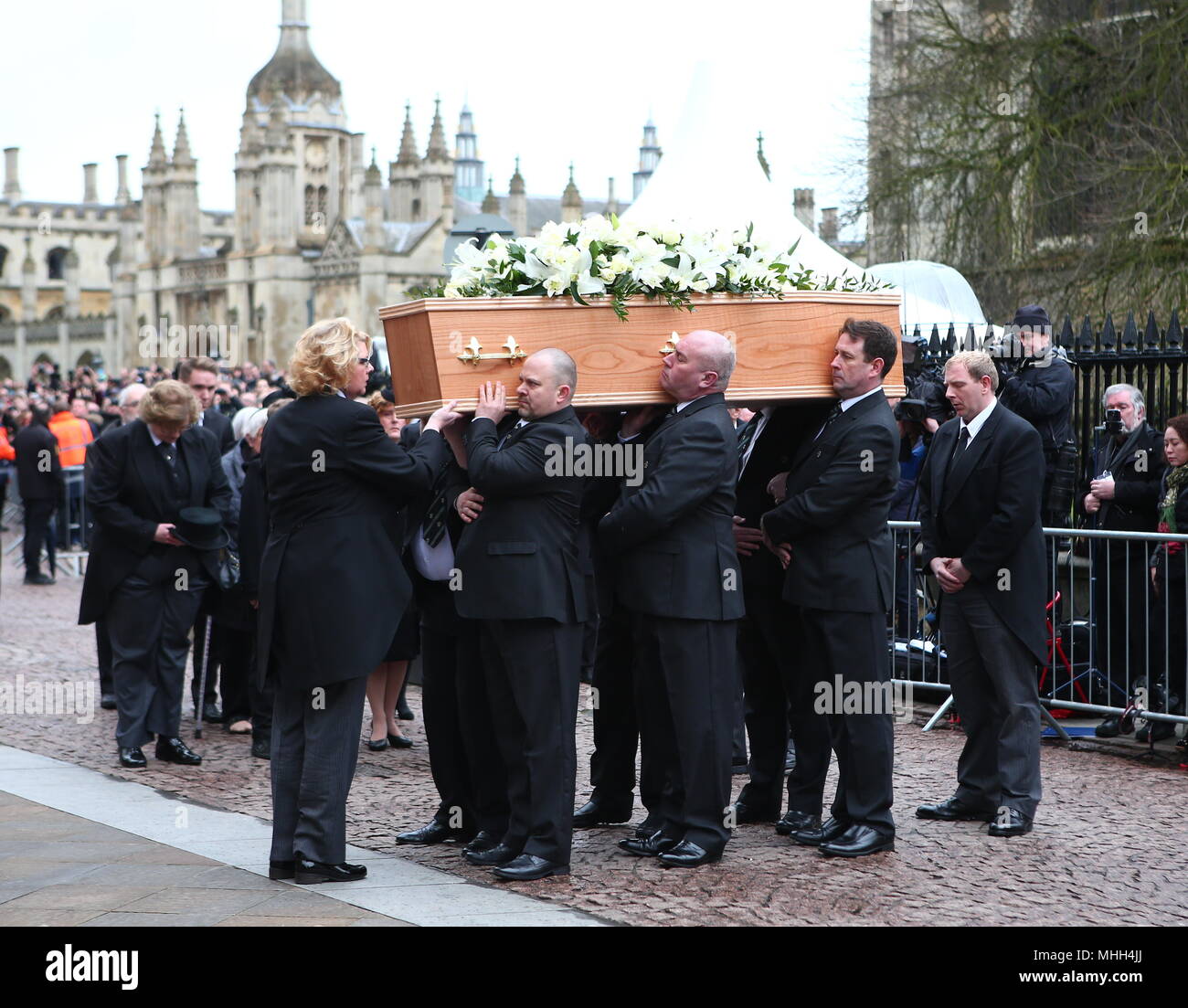 The funeral of Stephen Hawking at Great St. Mary Church in Cambridge ...