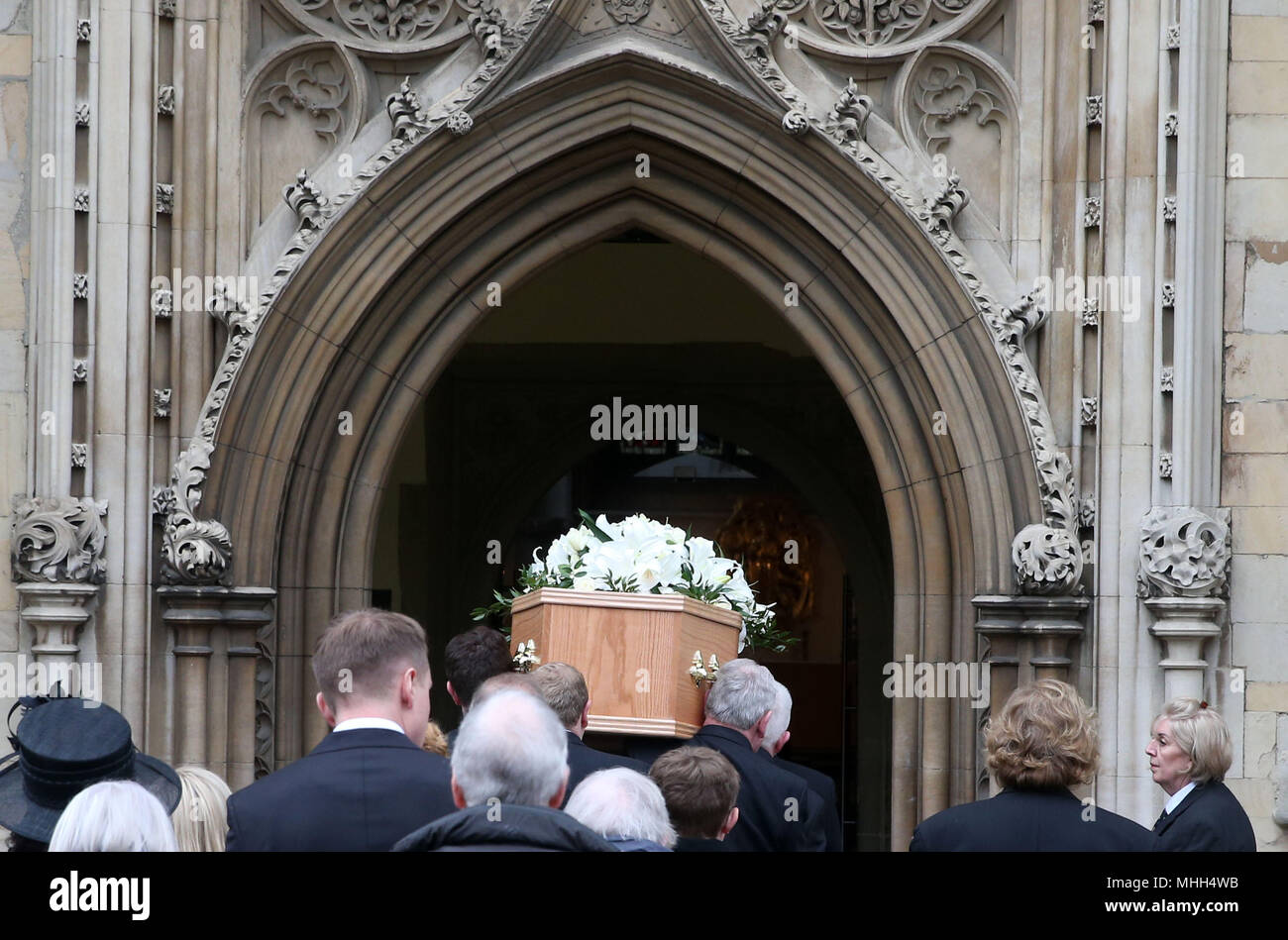 The funeral of Stephen Hawking at Great St. Mary Church in Cambridge ...
