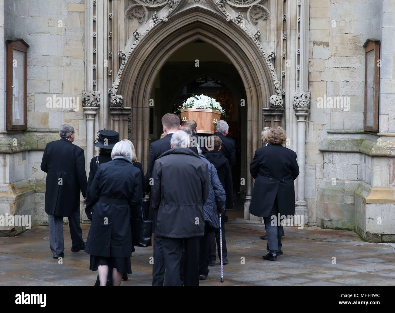 The funeral of Stephen Hawking at Great St. Mary Church in Cambridge ...