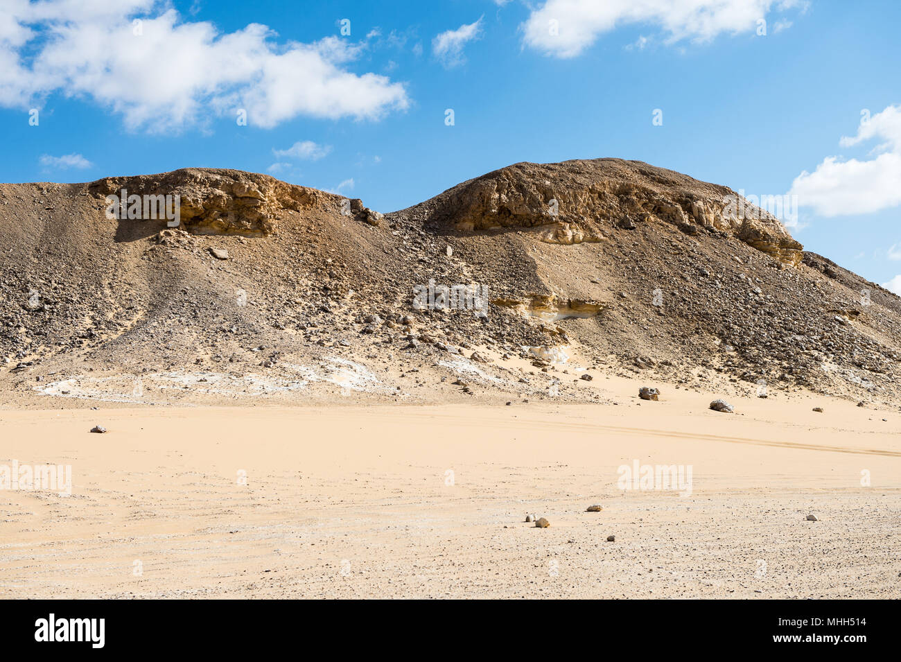 Amazing rock formations in the Western White desert of Egypt Stock ...