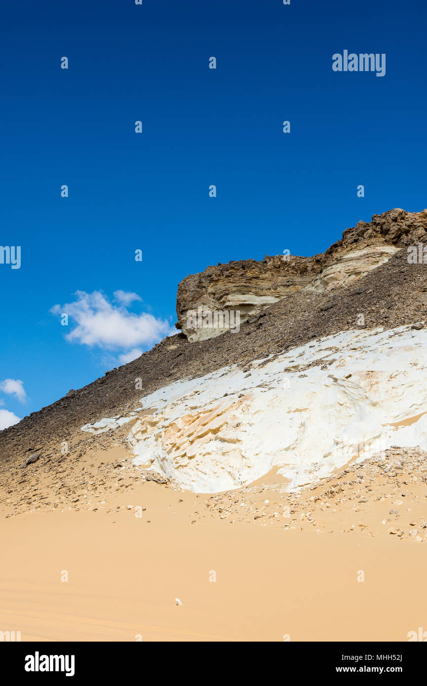 Amazing rock formations in the Western White desert of Egypt Stock ...