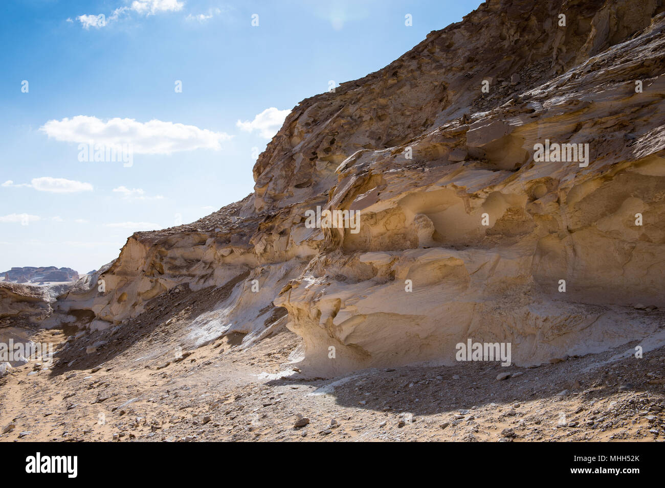 Amazing rock formations in the Western White desert of Egypt Stock ...